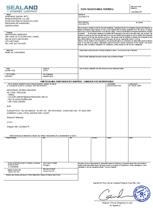 CO FORM E - ửefwerff - Original 4. For Official gr" Verification: origi ...