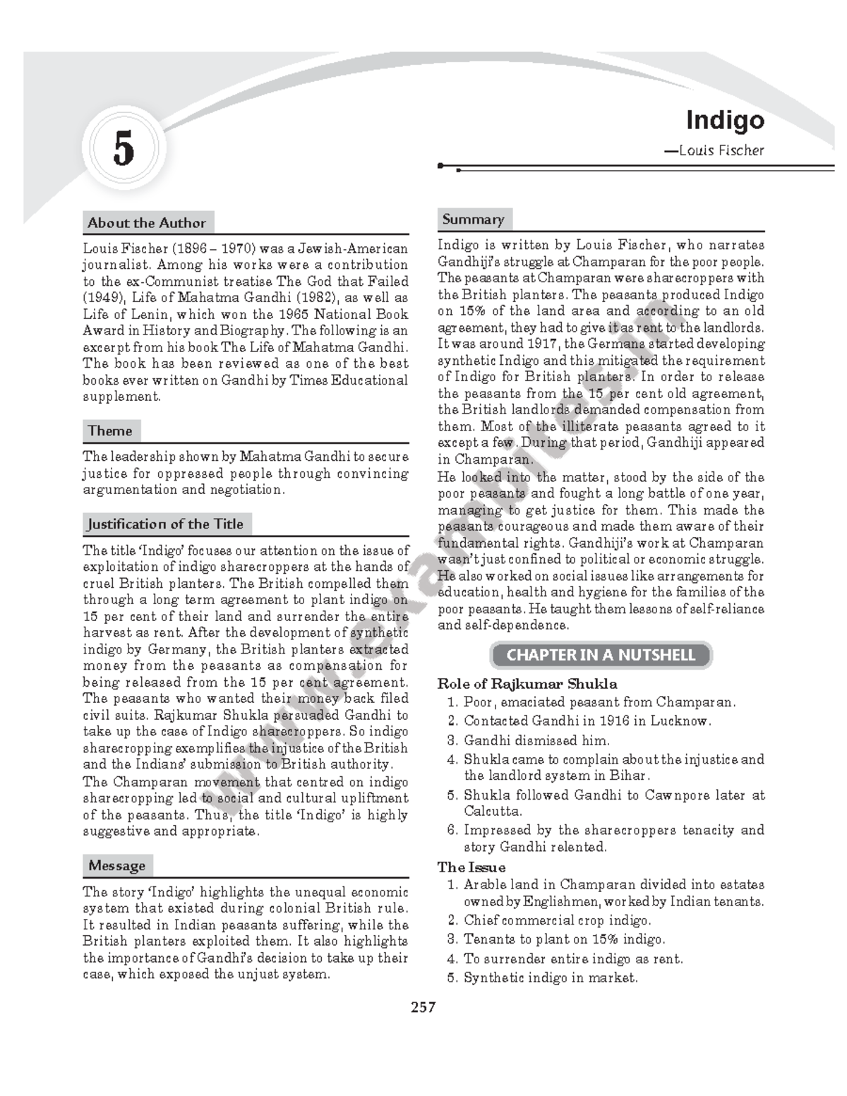 Indigo notes... - 257 About the Author Louis Fischer (1896 – 1970) was ...