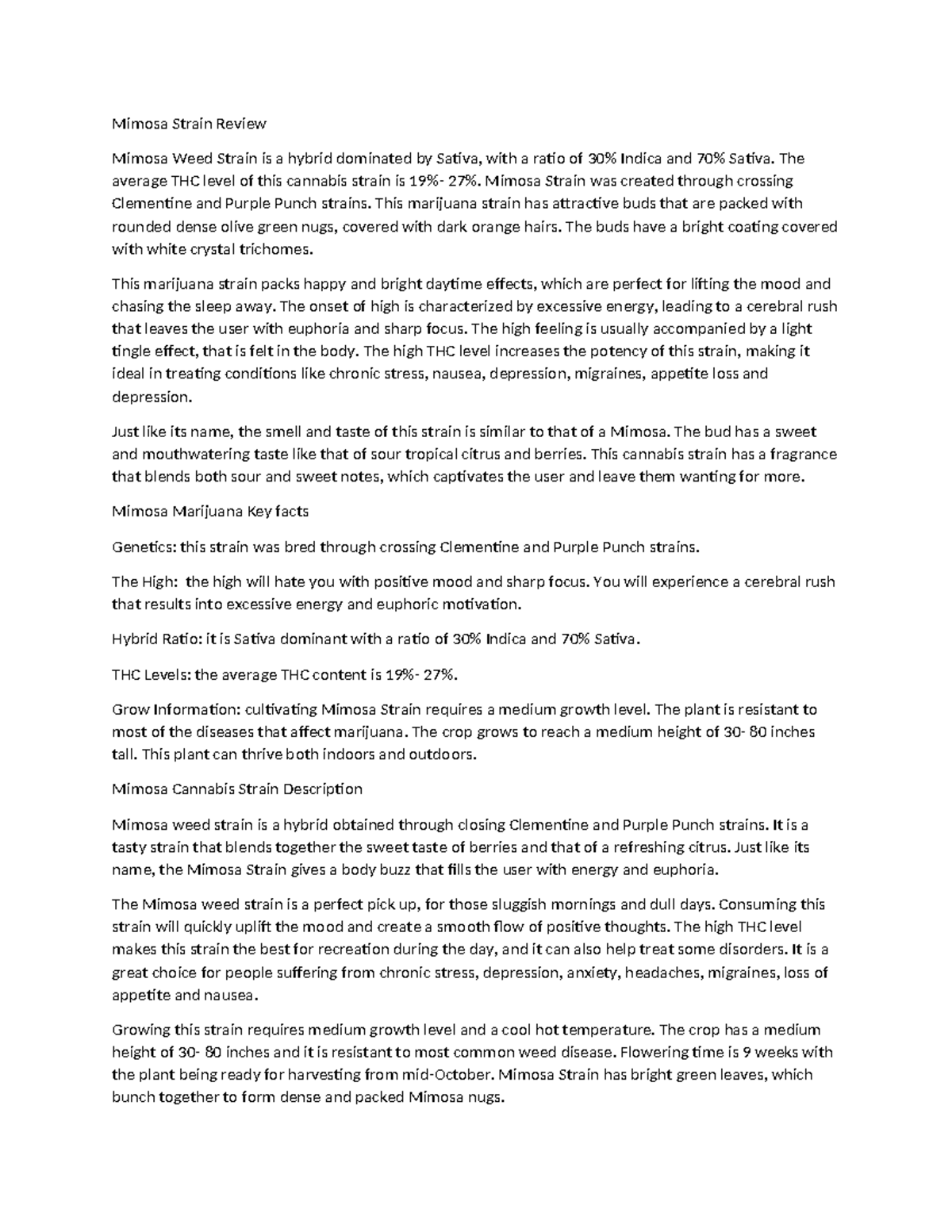 Mimosa strain Review - questions - Mimosa Strain Review Mimosa Weed ...