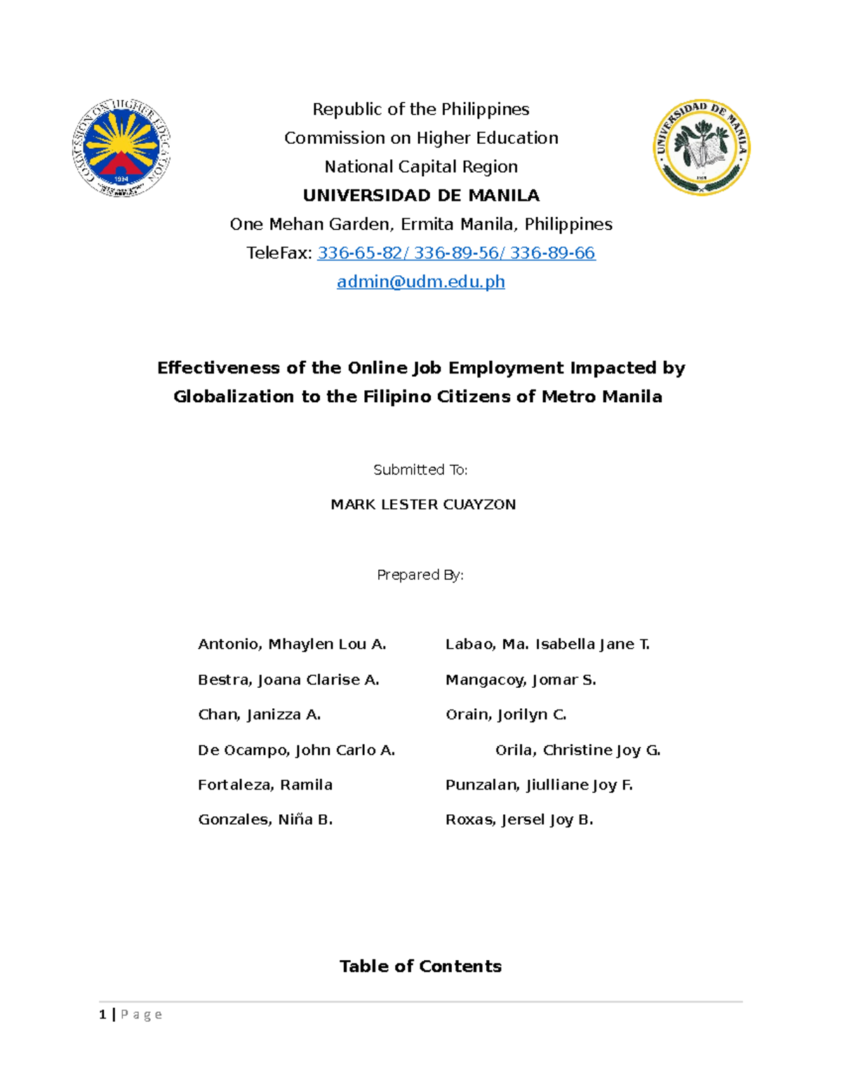 Group D Research Paper Ethics - Republic of the Philippines Commission ...