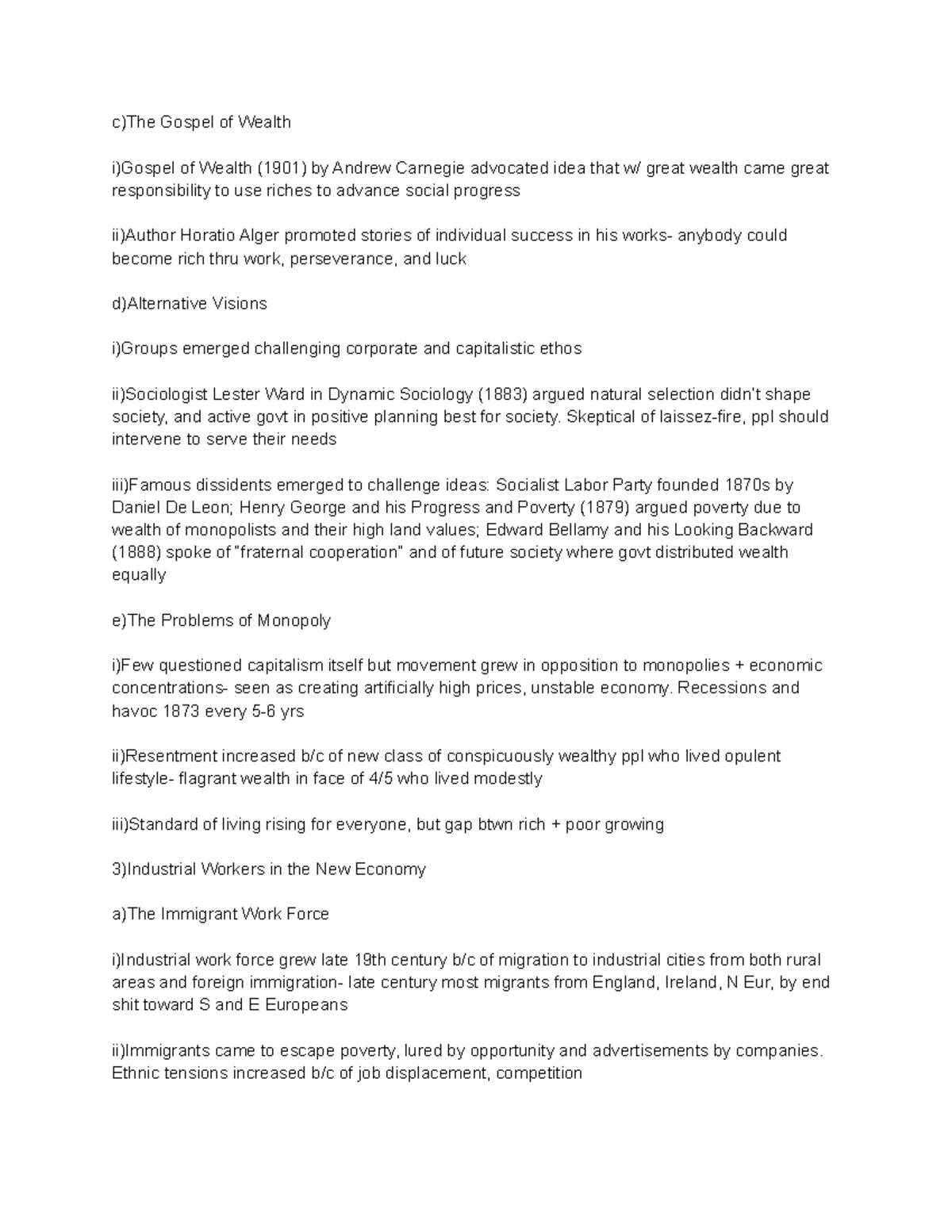 History note 28 - These are my detailed notes from this class. - c)The ...