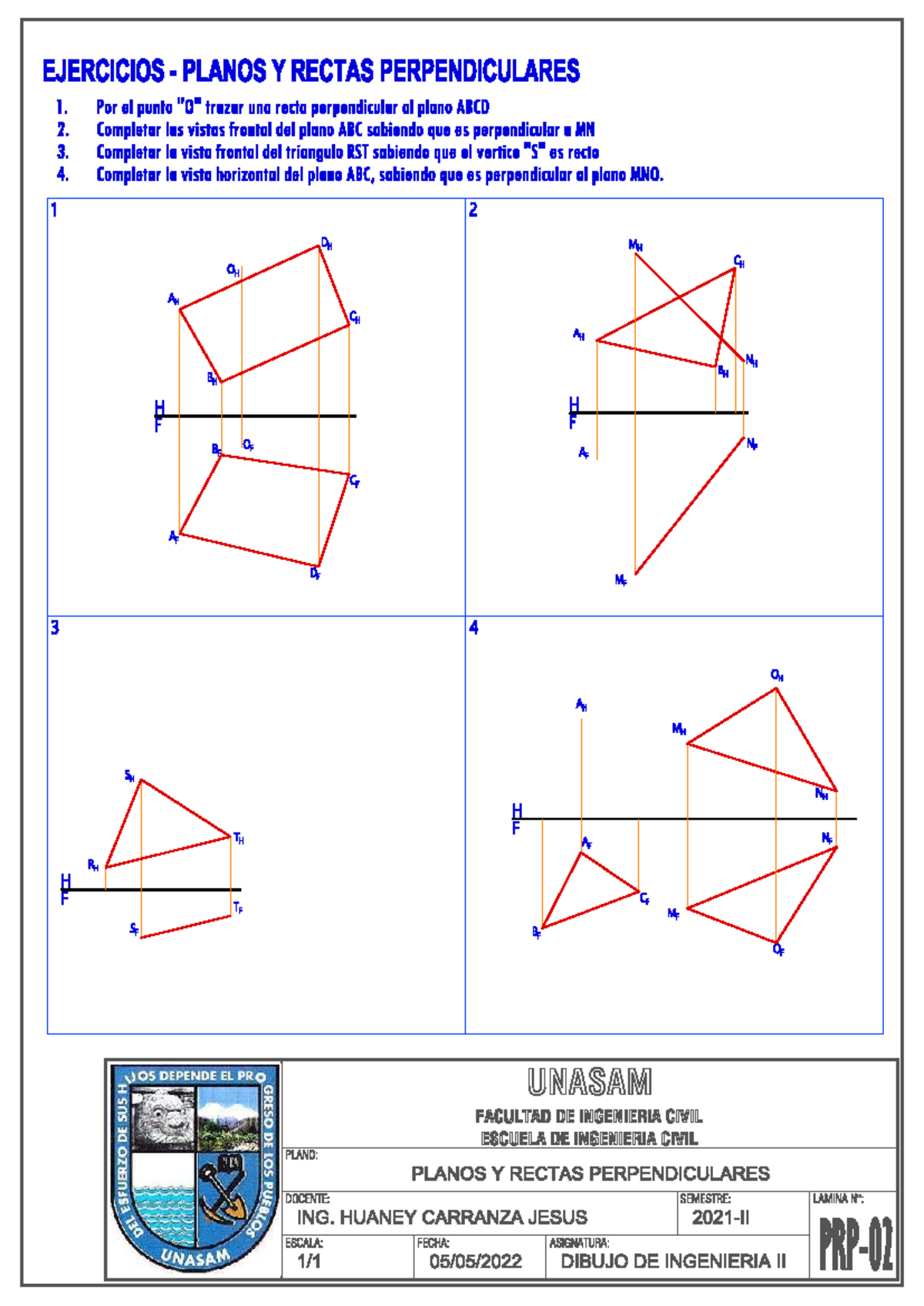 GD-04 Planos Y Rectas Perpendiculares - dibujo de ingeniería ii - Studocu