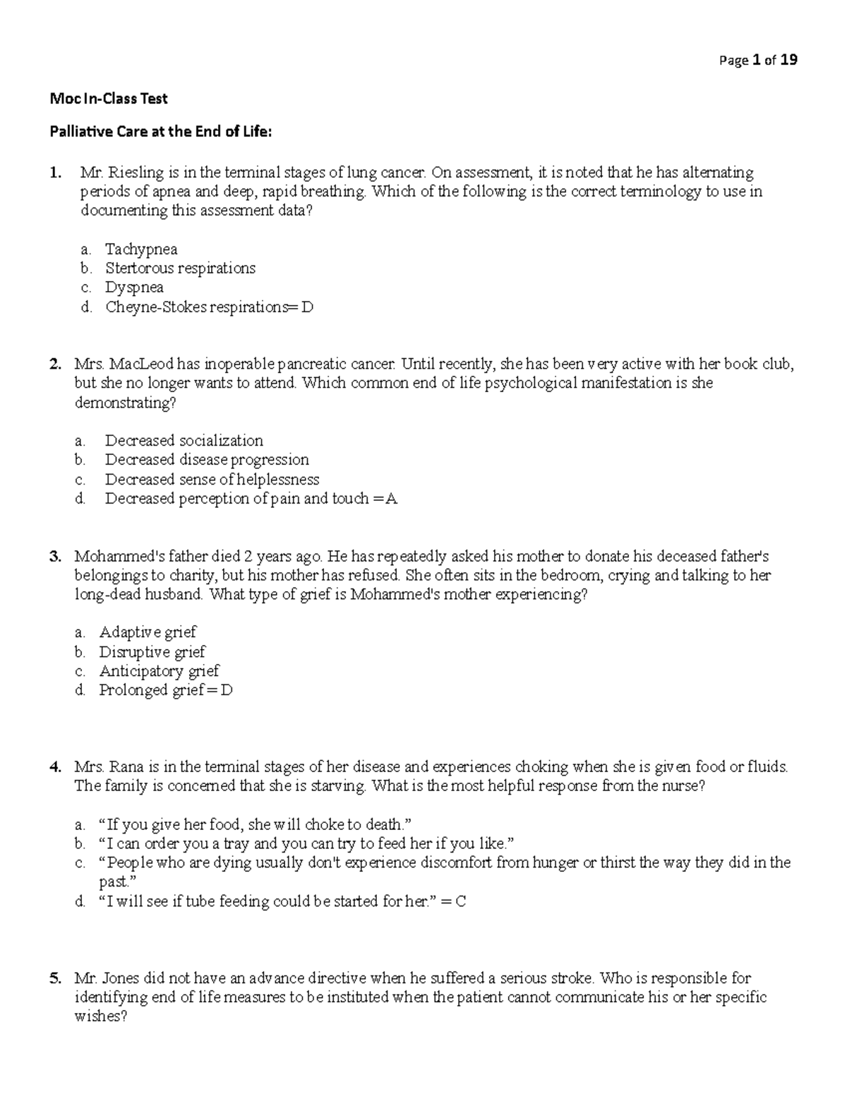 Final 22 March 2018, questions and answers - Moc In-Class Test ...