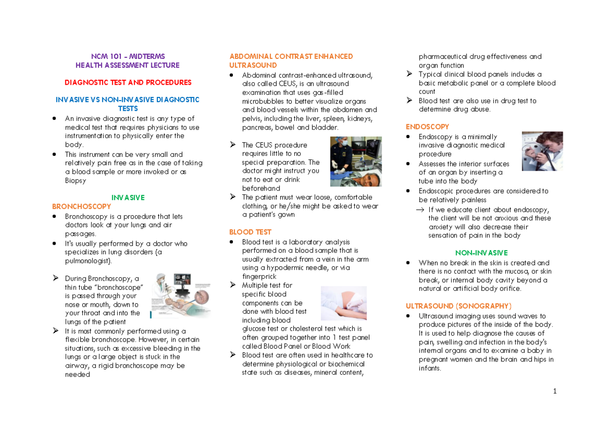 NCM-101- Midterms - NCM 101 - MIDTERMS HEALTH ASSESSMENT LECTURE ...