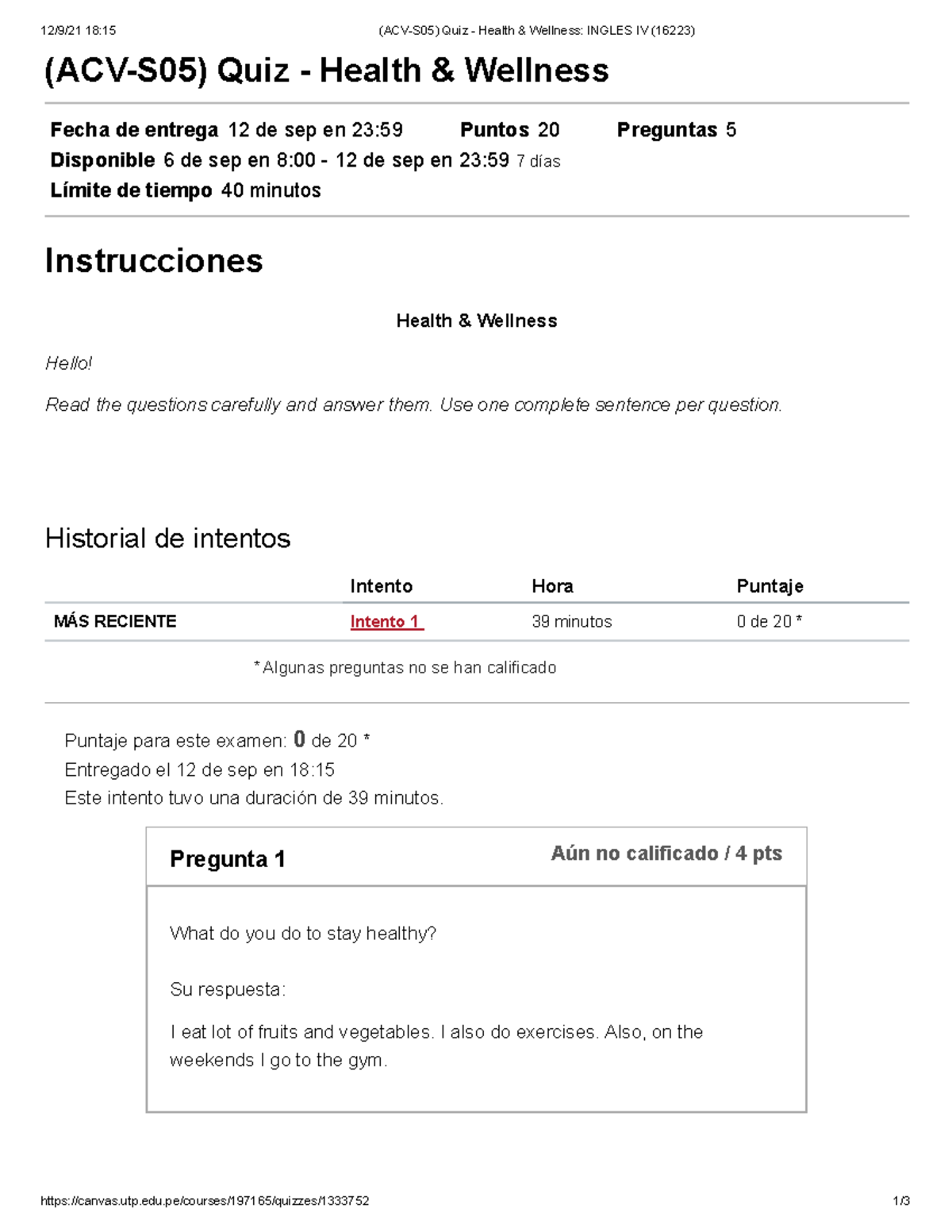 (ACV-S05) Quiz - Health & Wellness Ingles IV (16223) - 12/9/21 18:15 (ACV-S05) Quiz - Health ...