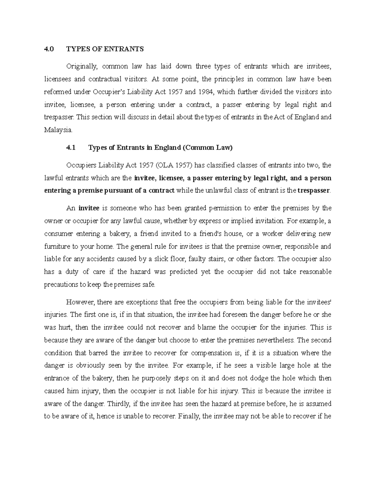 Types OF Entrants OLA 57 & 84 - 4 TYPES OF ENTRANTS Originally, common ...