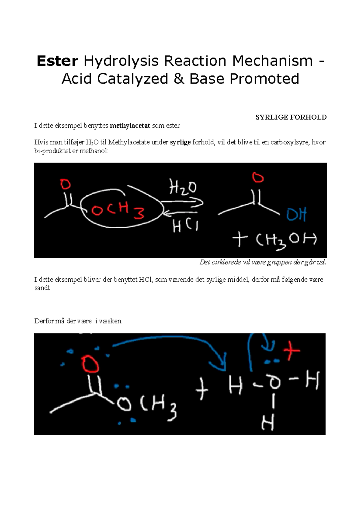 Ester Hydrolysis Reaction Mechanism - Anders - Ester Hydrolysis ...