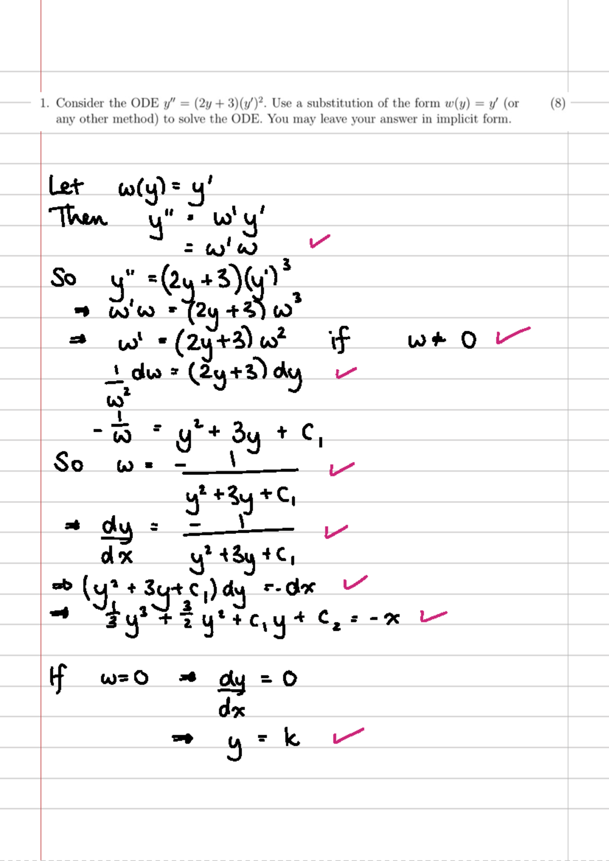 Class Test 2 2018 Solutions - MAM2000W - Studocu
