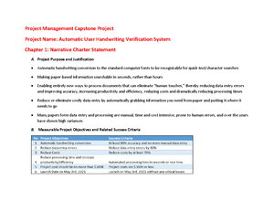 Project Management Capstone Project Assignment - Project Budget - Chapter 5: Overall Project ...