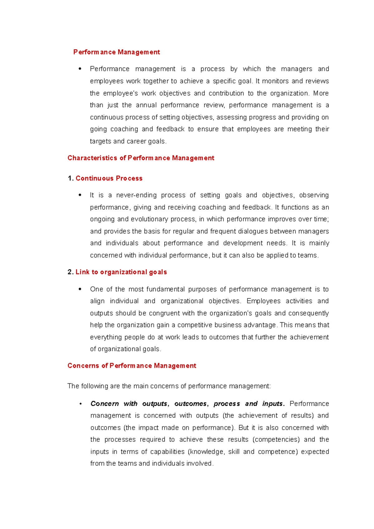 Lesson 1 Basis Of Performance Management - Business Administration ...