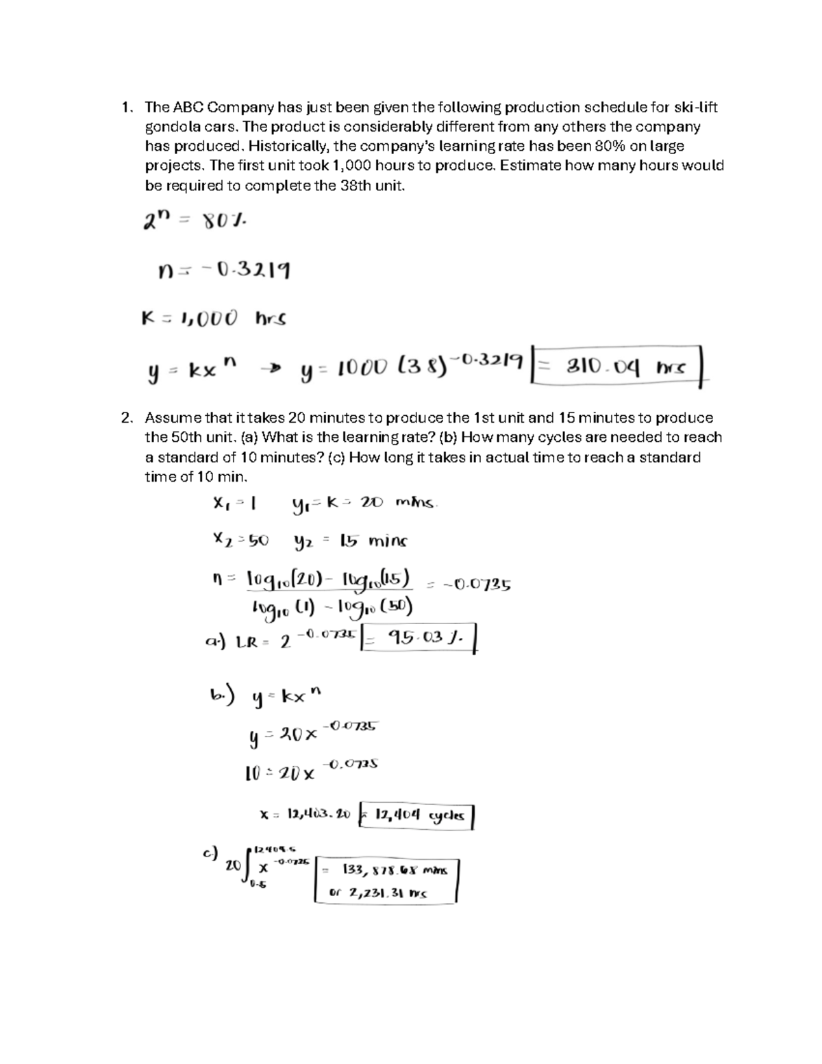 IE116 Methods Study - Module 3 Seatwork #3 - The ABC Company has just been given the following ...