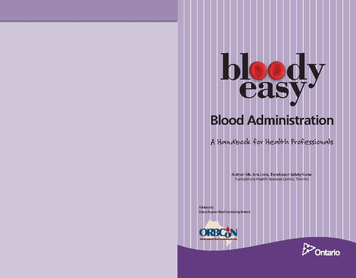Bloody Easy Blood Administration - bl dy easy Blood Administration ...