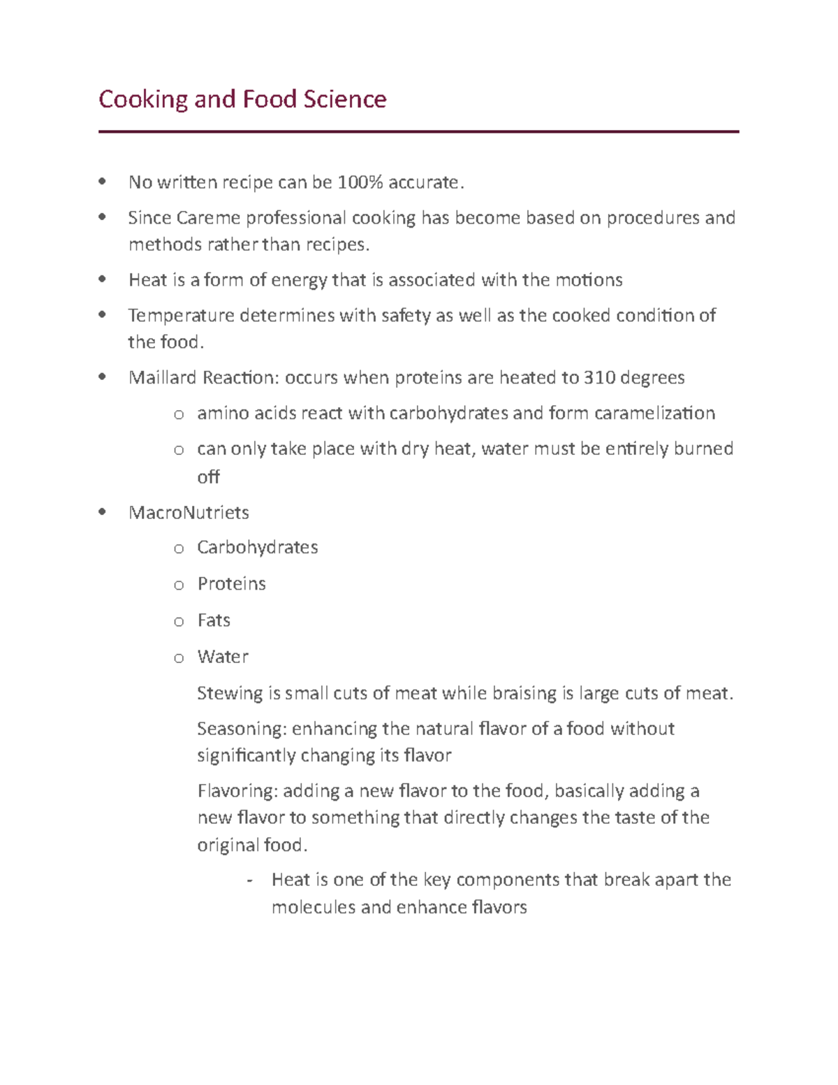 Cooking and Food Science - Since Careme professional cooking has become ...