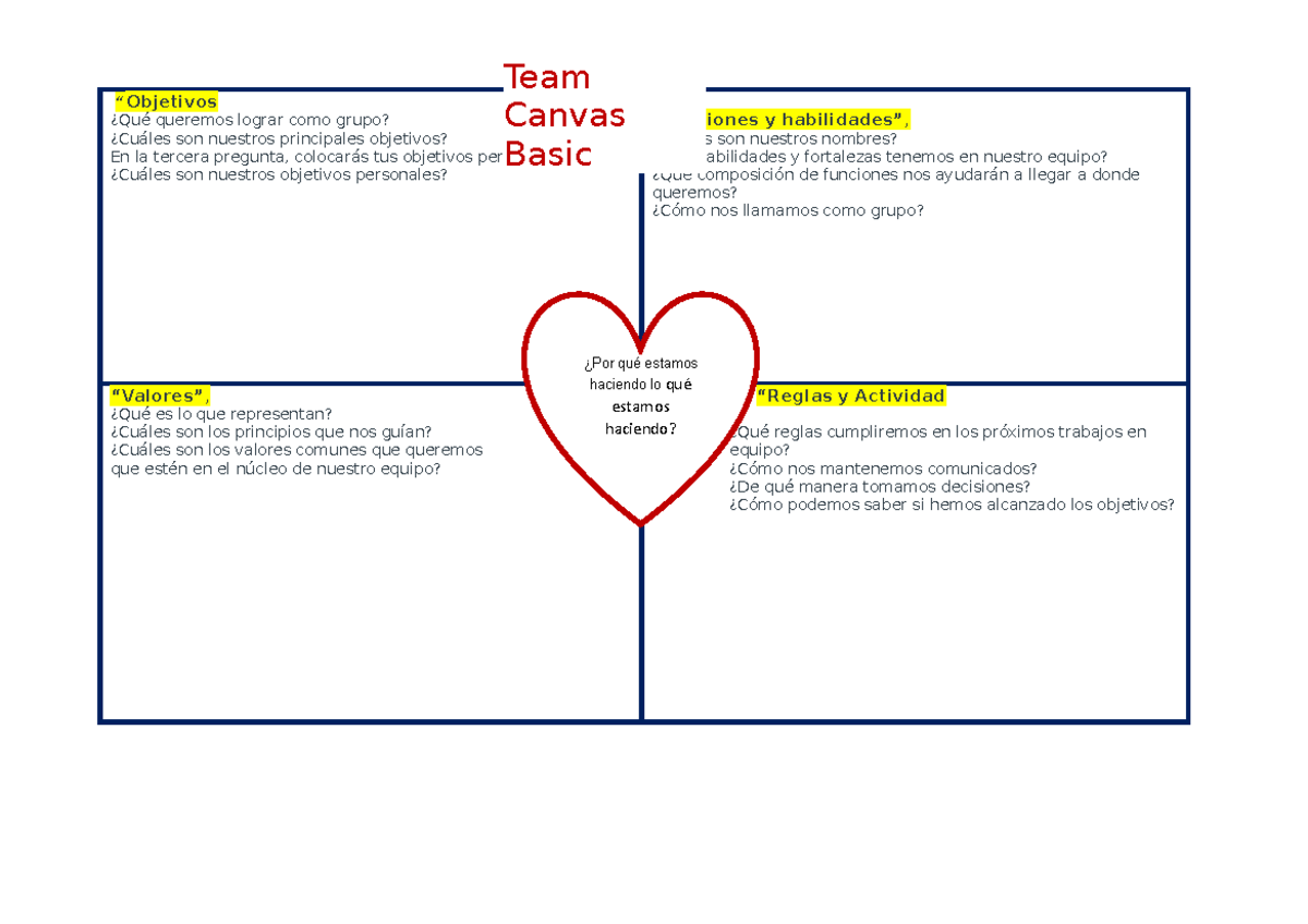 Team Canvas Basic plantilla - Introducción a la vida universitaria - UTP - Studocu