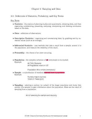 Elementary Statistic - Solutions to HW X ∼ Discrete Uniform (k = 4 ...