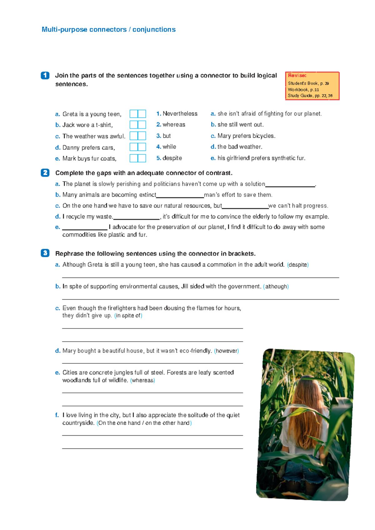 Grammar worksheet- connectors - Worksheet 5 Grammar Multi-purpose ...