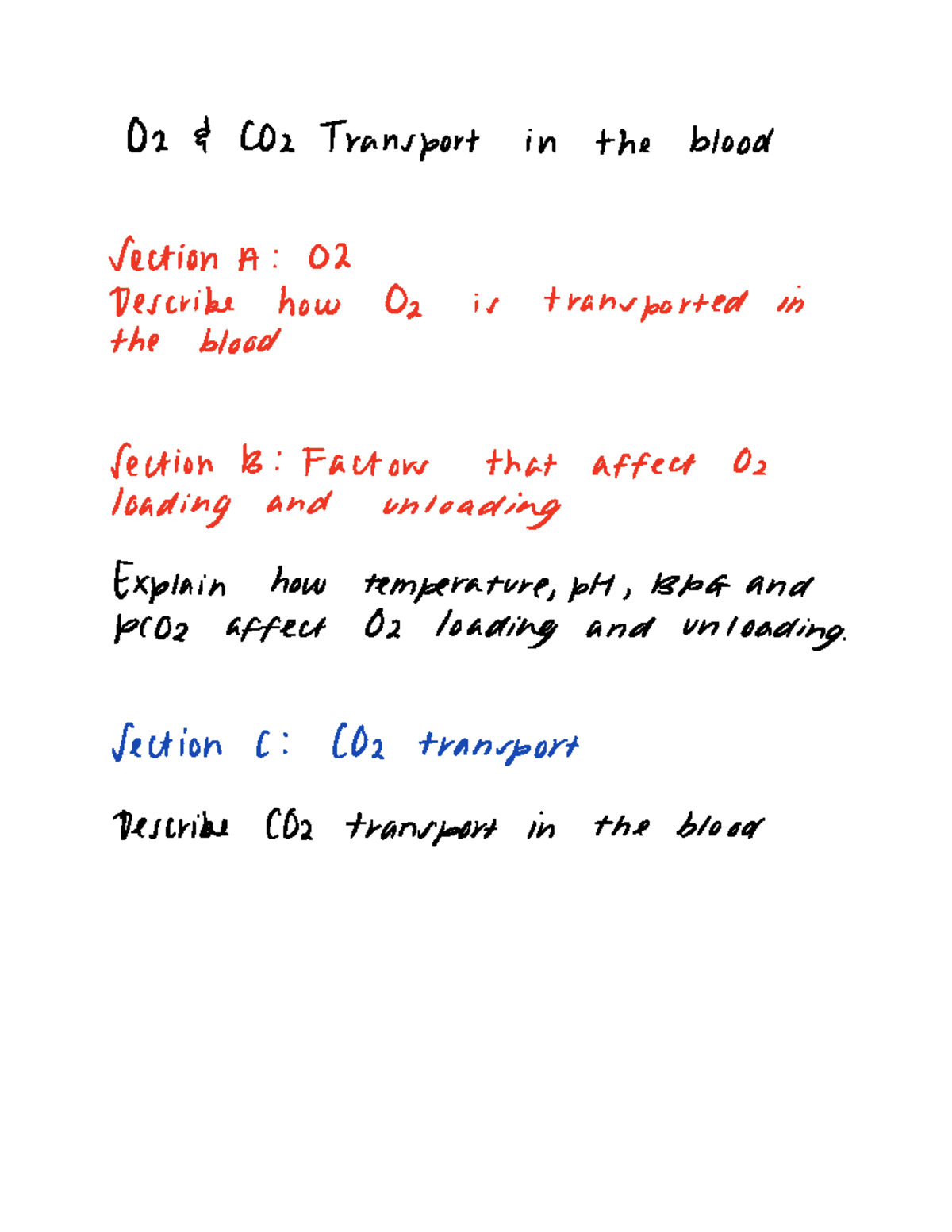 5. CO2 O2 Transport - Lecture Notes - 02 CO2 Transport in the blood ...
