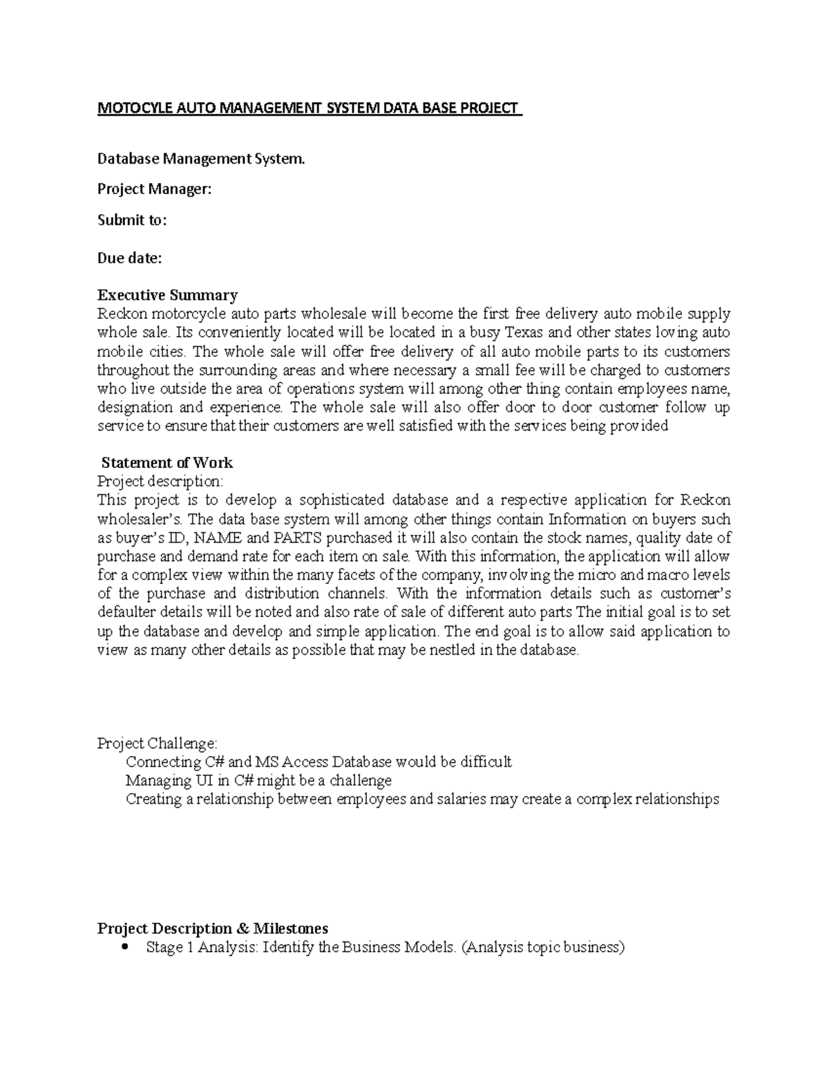 Motocyle wholesale management system - MOTOCYLE AUTO MANAGEMENT SYSTEM ...