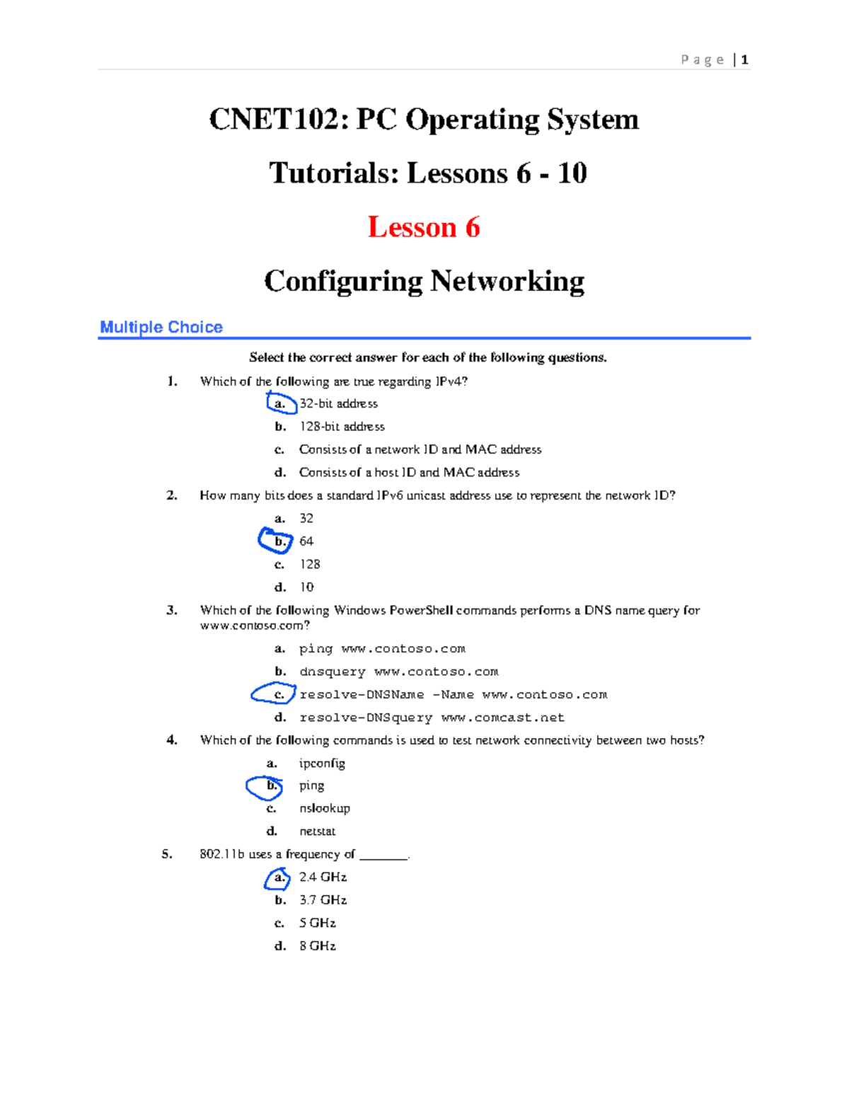 Cnet102 Tutorials 2 Lessons 6 10 Cnet102 Pc Operating System Tutorials Lessons 6 10