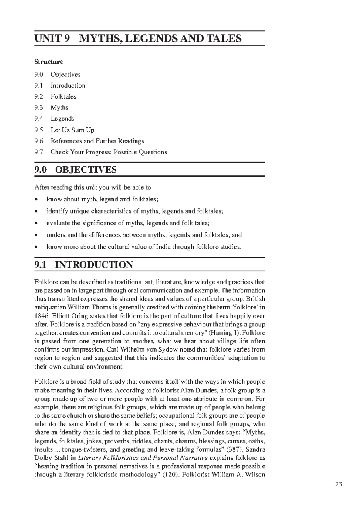 Myths, Legends, and Tales - Folk Narrative Poems and UNIT 9 MYTHS ...