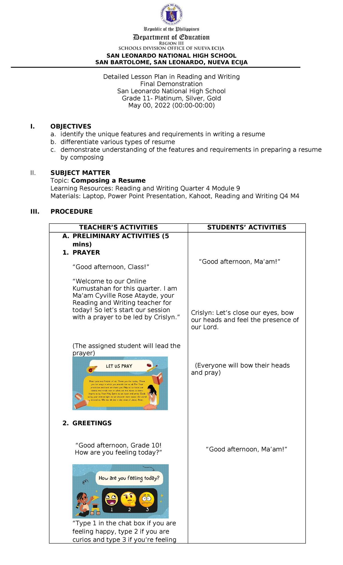 Revised 2 Atayde Cyville Rose Detailed-Lesson-Plan-in-RWS-11 - SAN ...