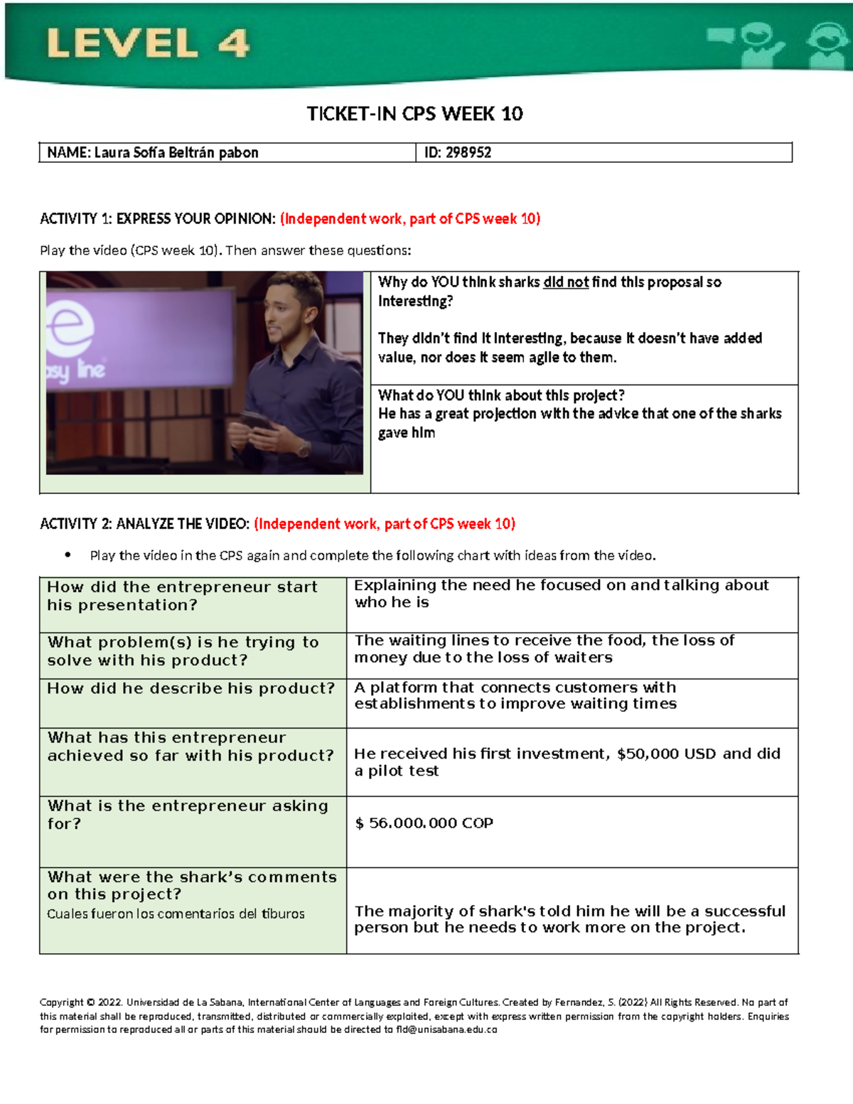 Ticket-IN WEEK 10 - TICKET-IN CPS WEEK 10 ACTIVITY 1: EXPRESS YOUR ...