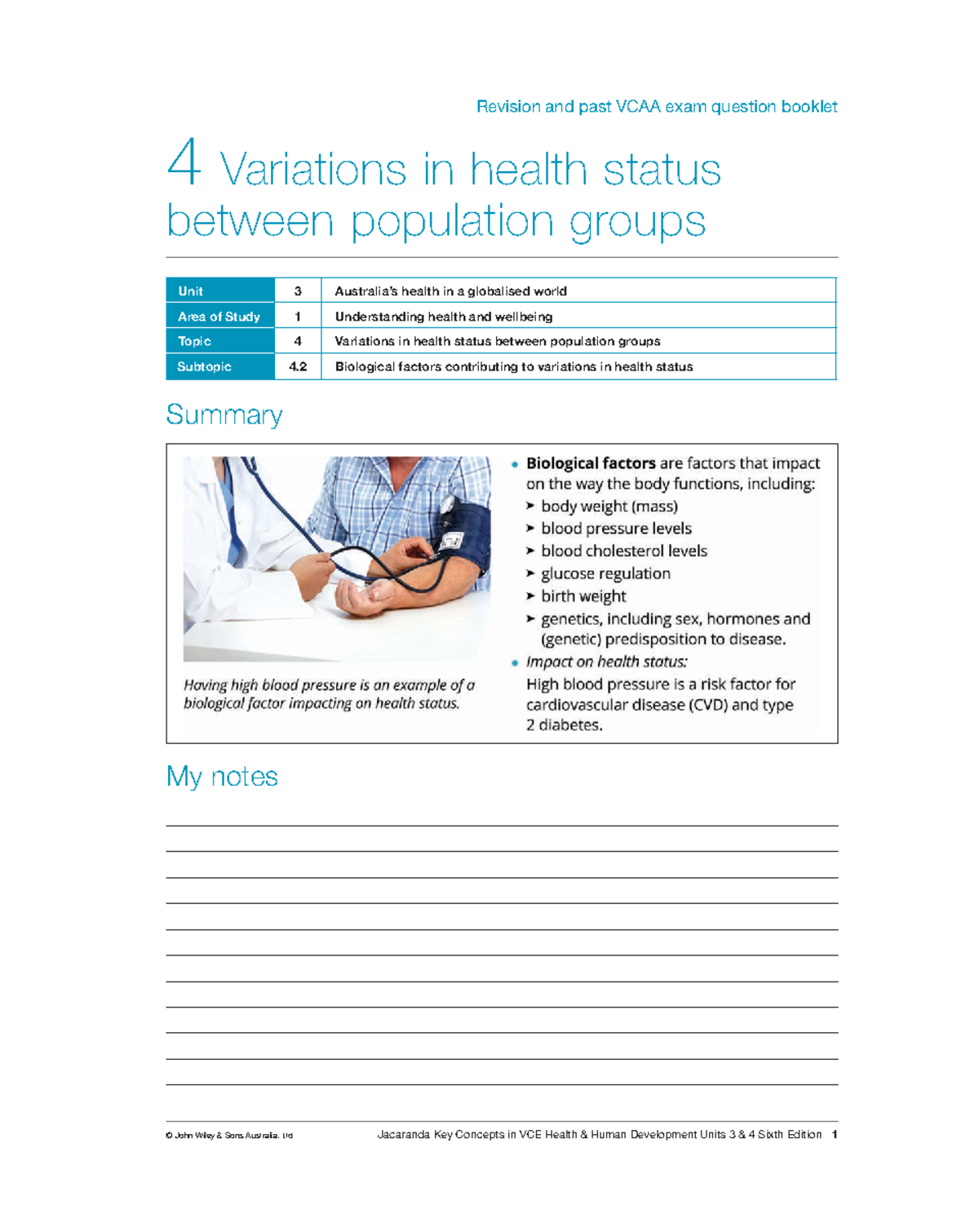 Jacaranda chapter 4 practise exam questions - Revision and past VCAA ...