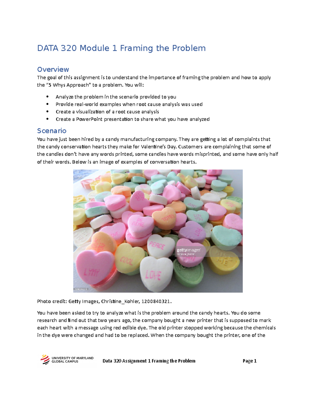 Assignment 1 Framing the Problem - DATA 320 Module 1 Framing the ...