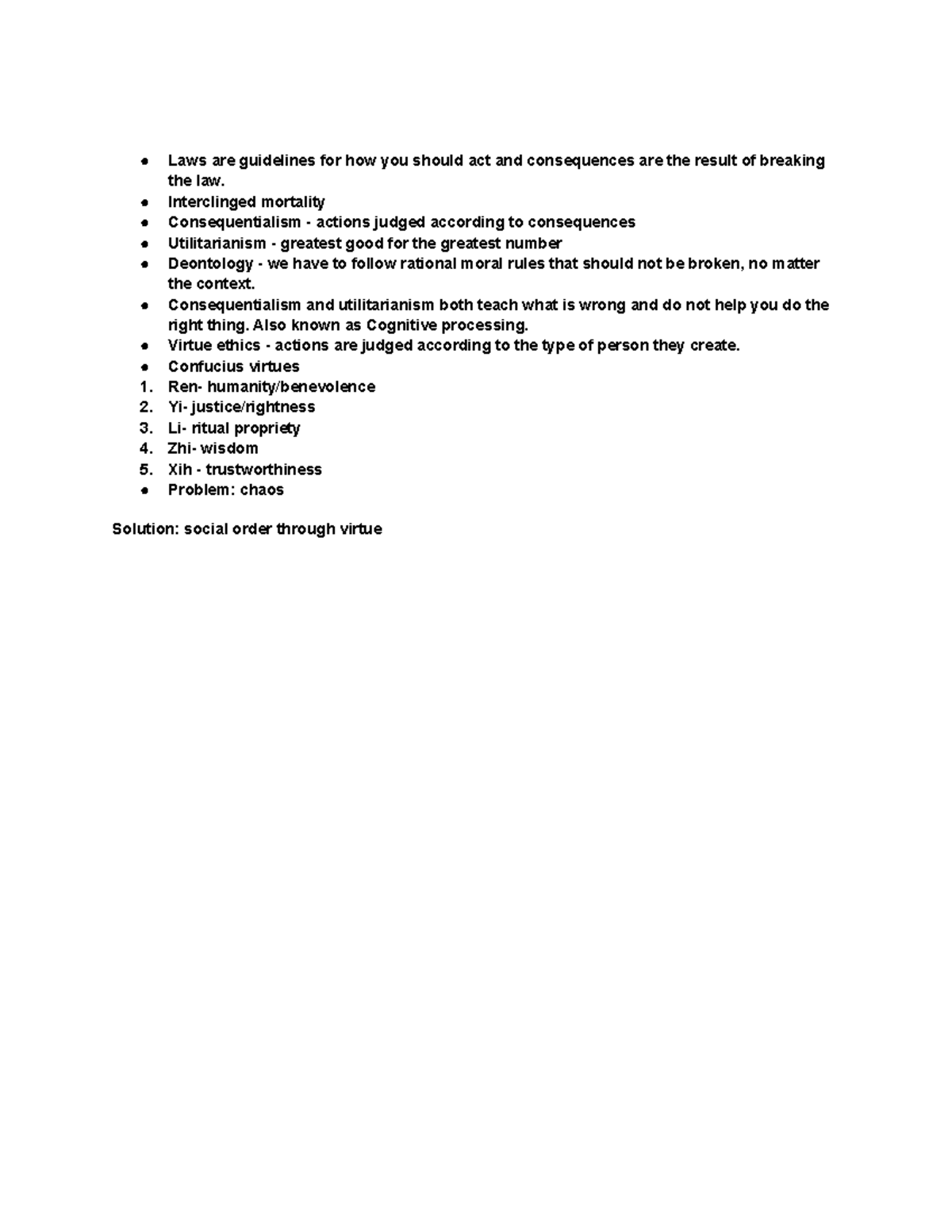 World Religion notes - Laws are guidelines for how you should act and ...