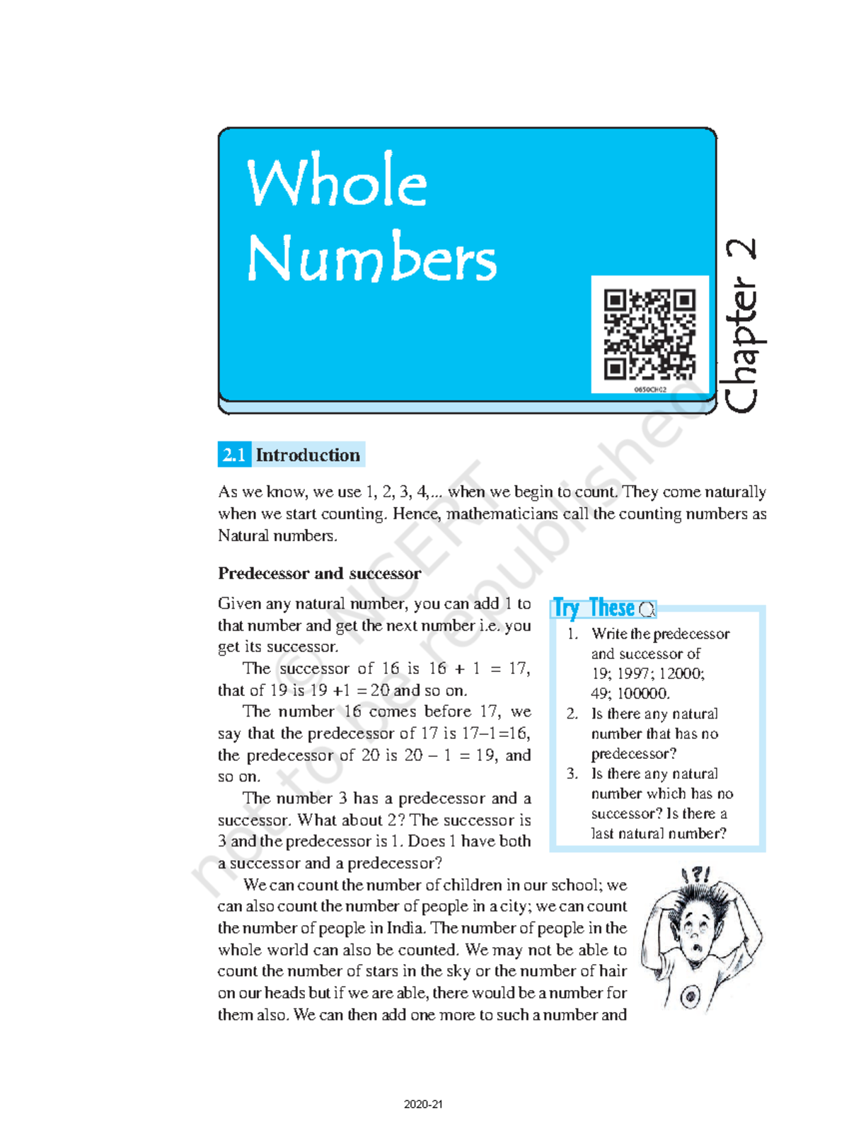 2. Whole Numbers - As we know, we use 1, 2, 3, 4,... when we begin to ...