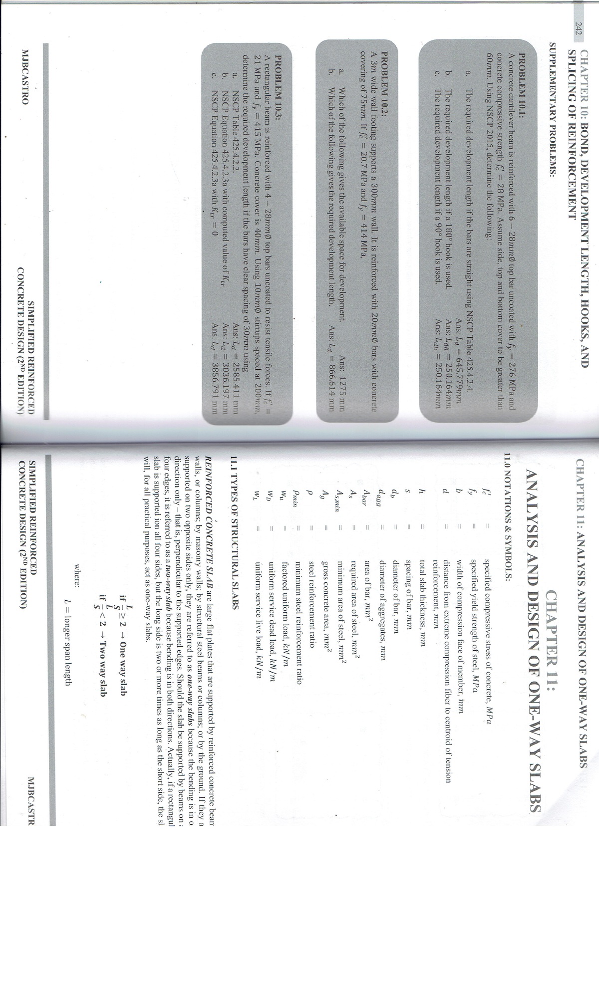 ONE WAY SLAB BOOK - 242 CHAPTER 10: BOND, DEVELOPMENT LENGTH, HOOKS ...