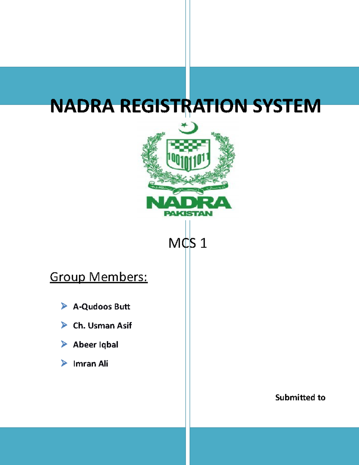 Nadra-registration-system - introduction to data base - UCP - Studocu