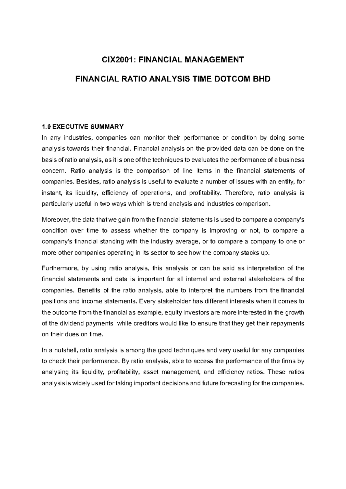 Financial Ratio - Warning: TT: undefined function: 32 Warning: TT: undefined function: 32 ...