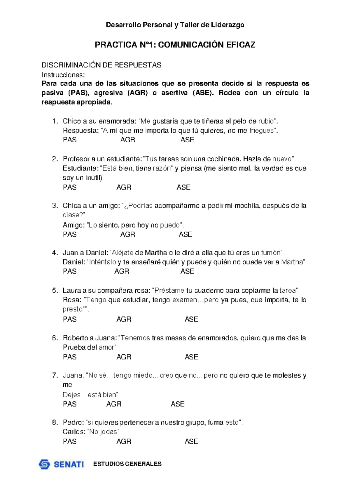 SPSU-868 Ejercicio U012 - Desarrollo Personal y Taller de Liderazgo ...