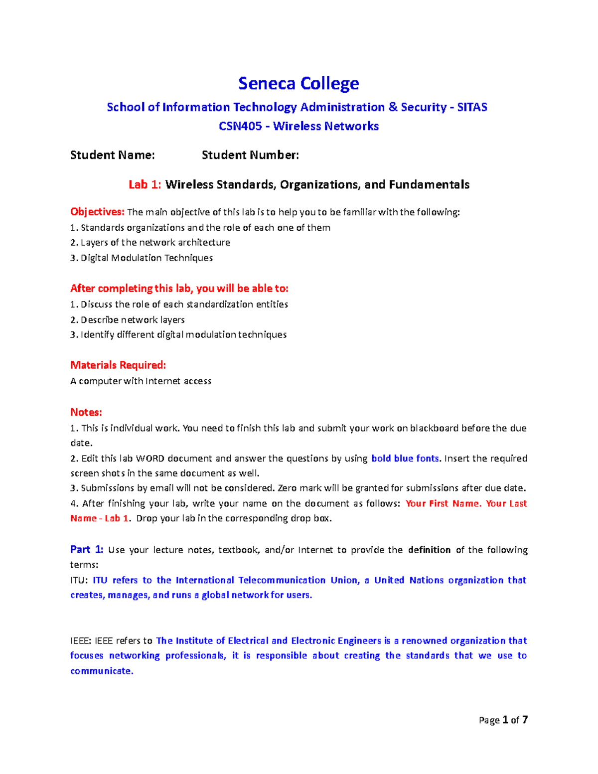 Mojmmmoi- Lab 1 - Seneca College School of Information Technology ...