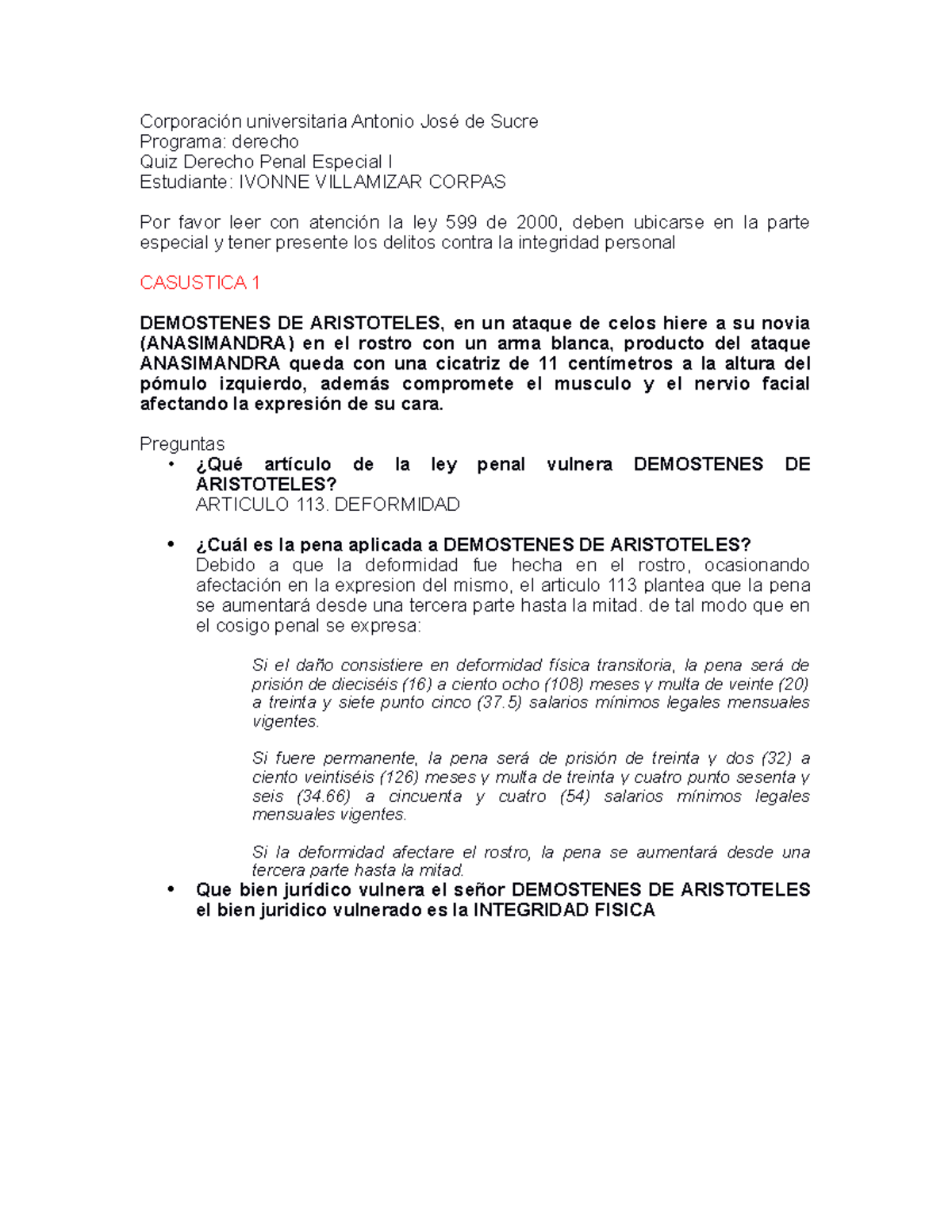 Casuistica 1 - kdjknlksdksadñasa - Corporación universitaria Antonio ...