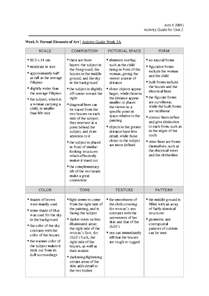 Arts Homework # 5 - Arts - BUSA, Alfonso Jr. B. Arts 1 (MN) BSA 3 ...