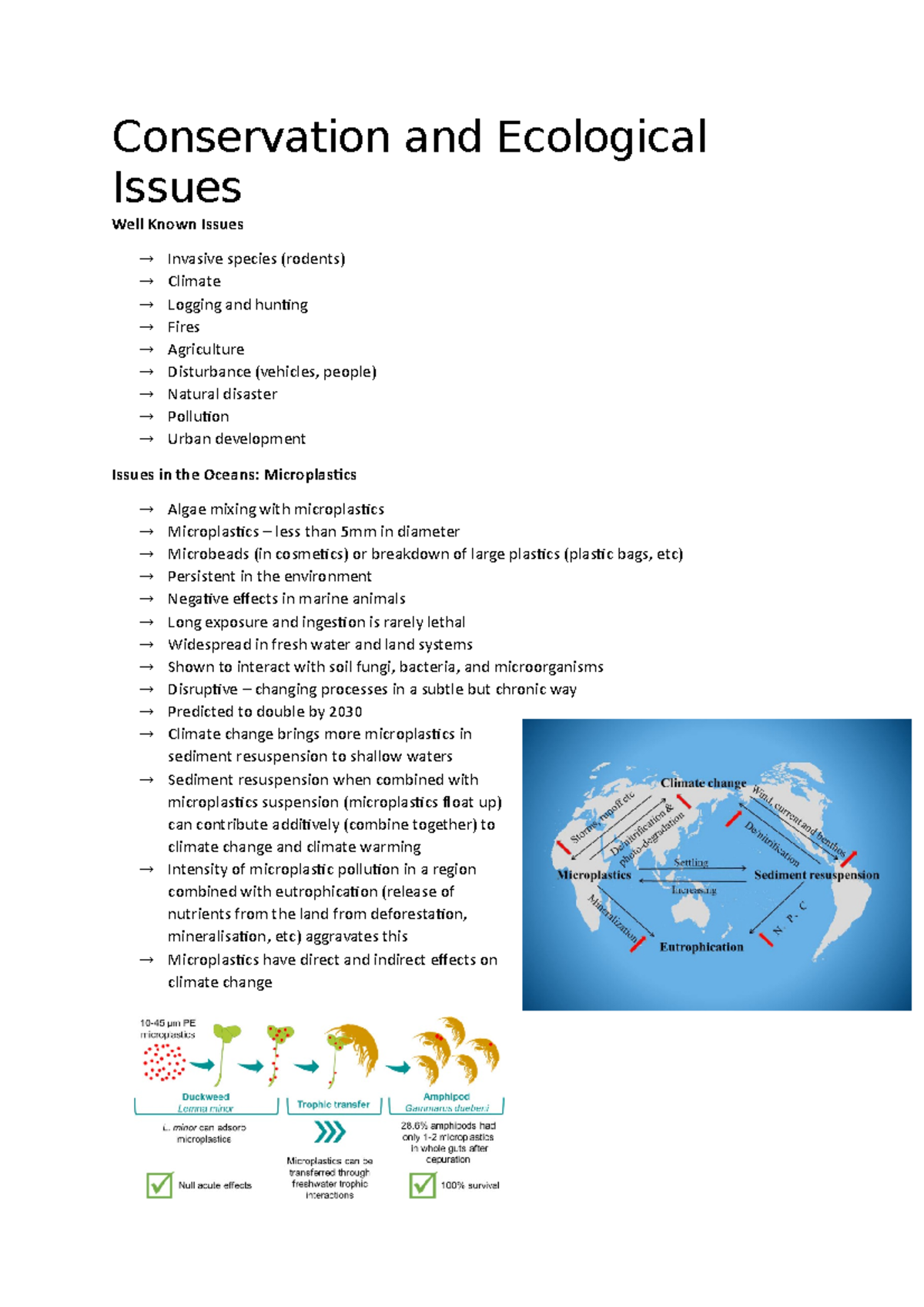 Conservation and Ecological Issues - Conservation and Ecological Issues ...