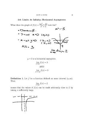 Calculus 1 Section 2.2 The Derivative as a Function - 45 Math 7 Handout ...