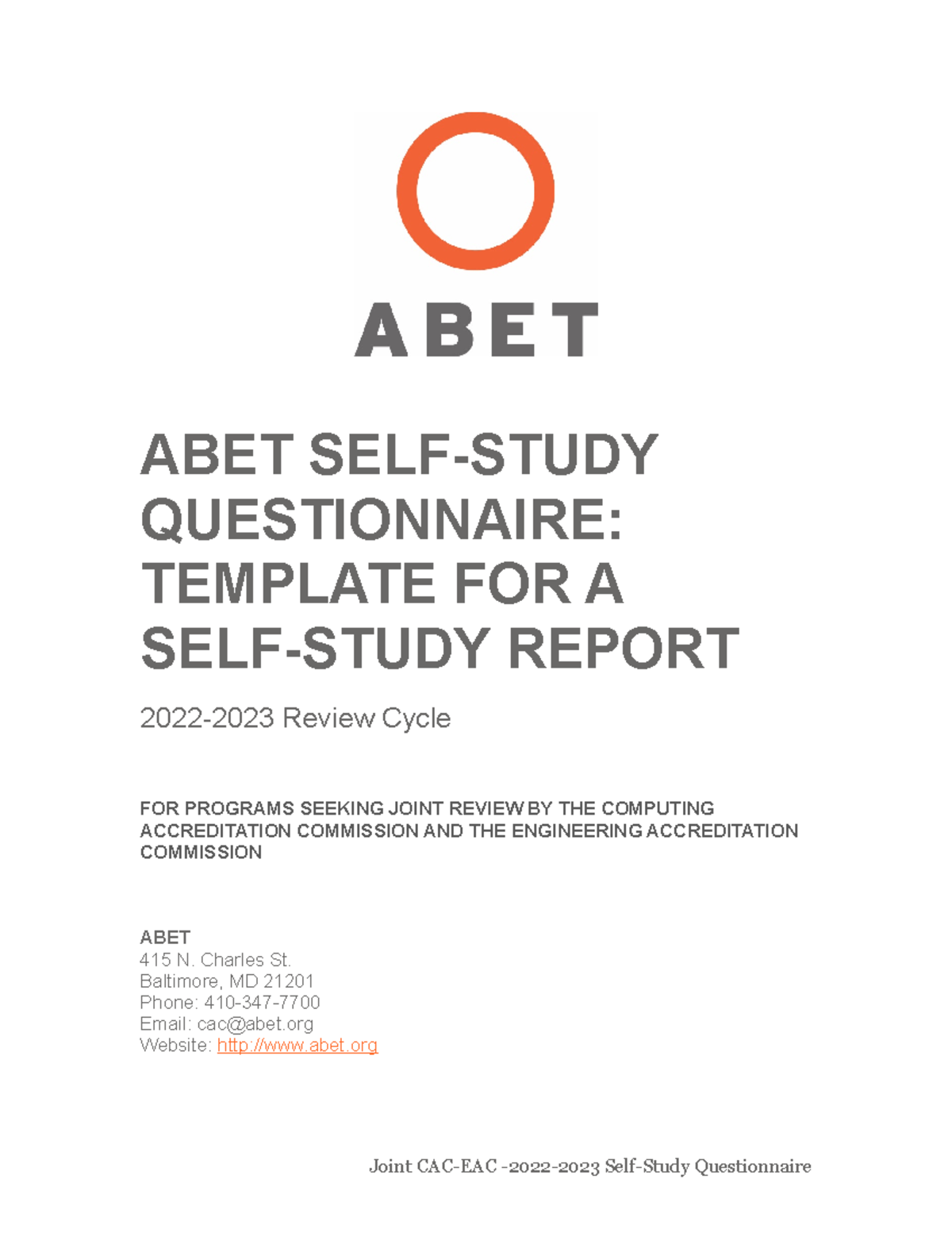C003 - accreditation - ABET SELF-STUDY QUESTIONNAIRE: TEMPLATE FOR A ...