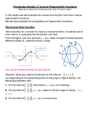 Precalculus Section 4.4 Trigonometric Functions of Any Angle - The ...