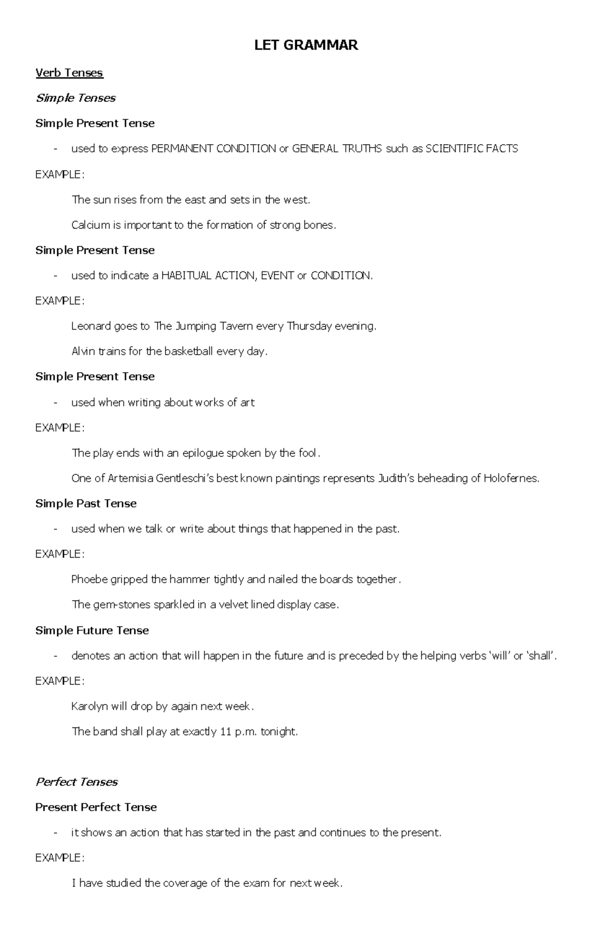 LET- Grammar - LET DRILLS FOR PROF ED MARCH LET TAKERS - LET GRAMMAR ...