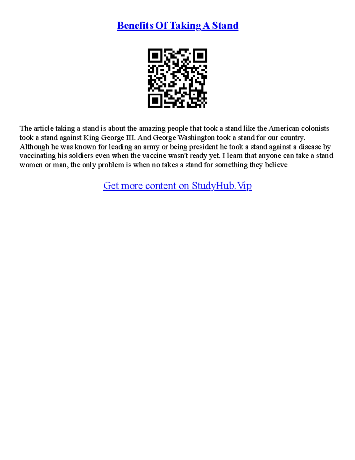 Take A Stand Essay Topics - Benefits Of Taking A Stand The article ...