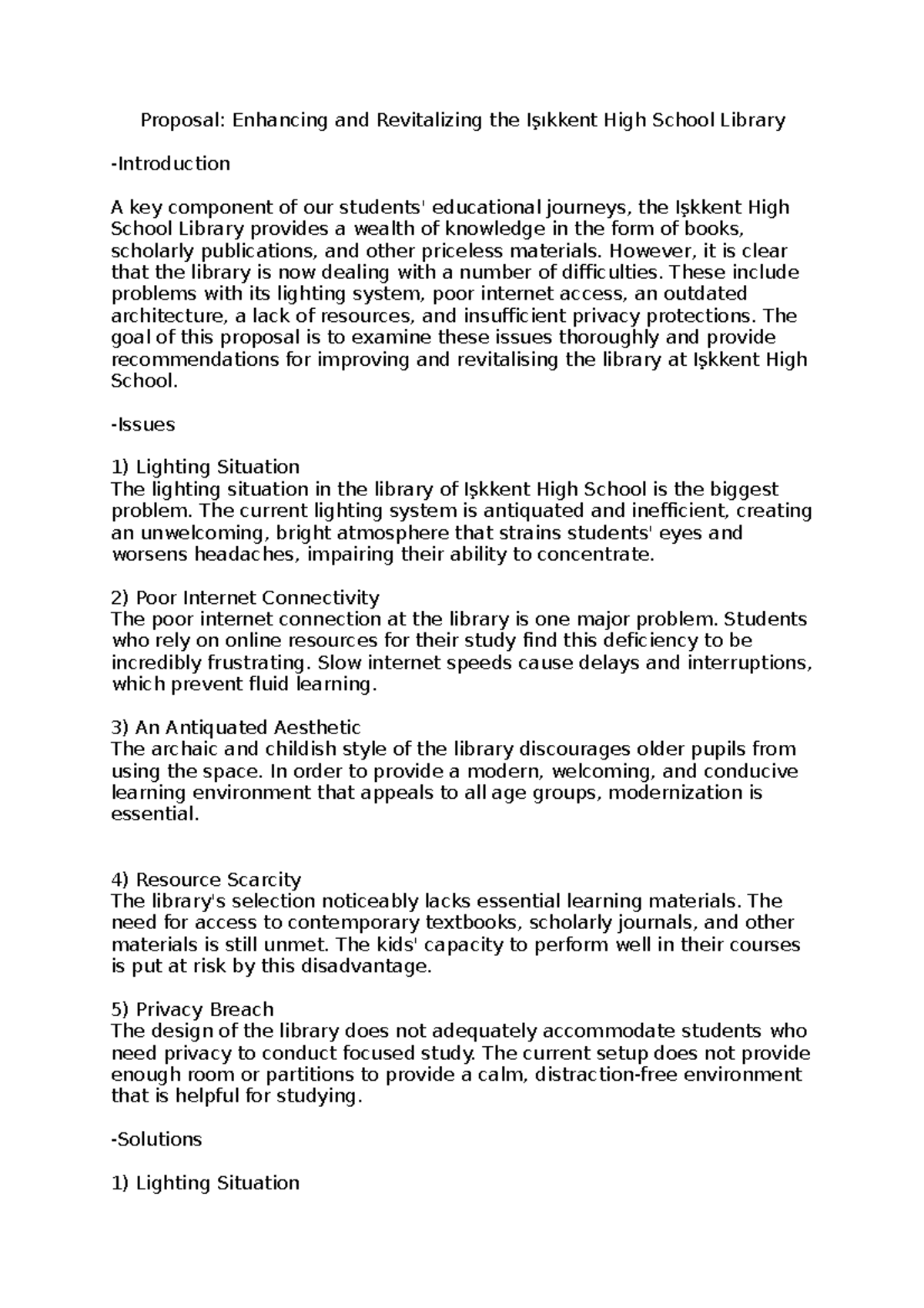 Library proposal - Proposal: Enhancing and Revitalizing the Işıkkent ...