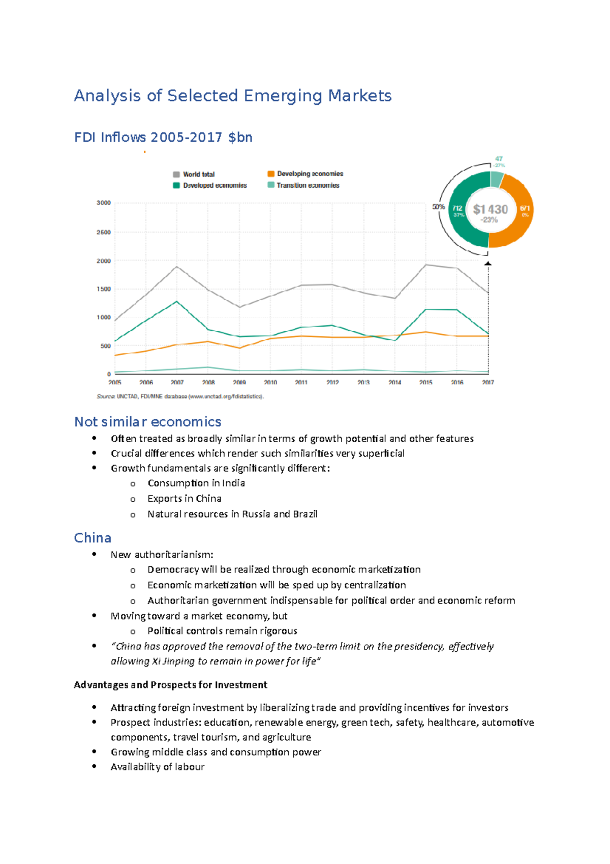 4. Analysis of Selected Emerging Markets - telecommunications, higher ...