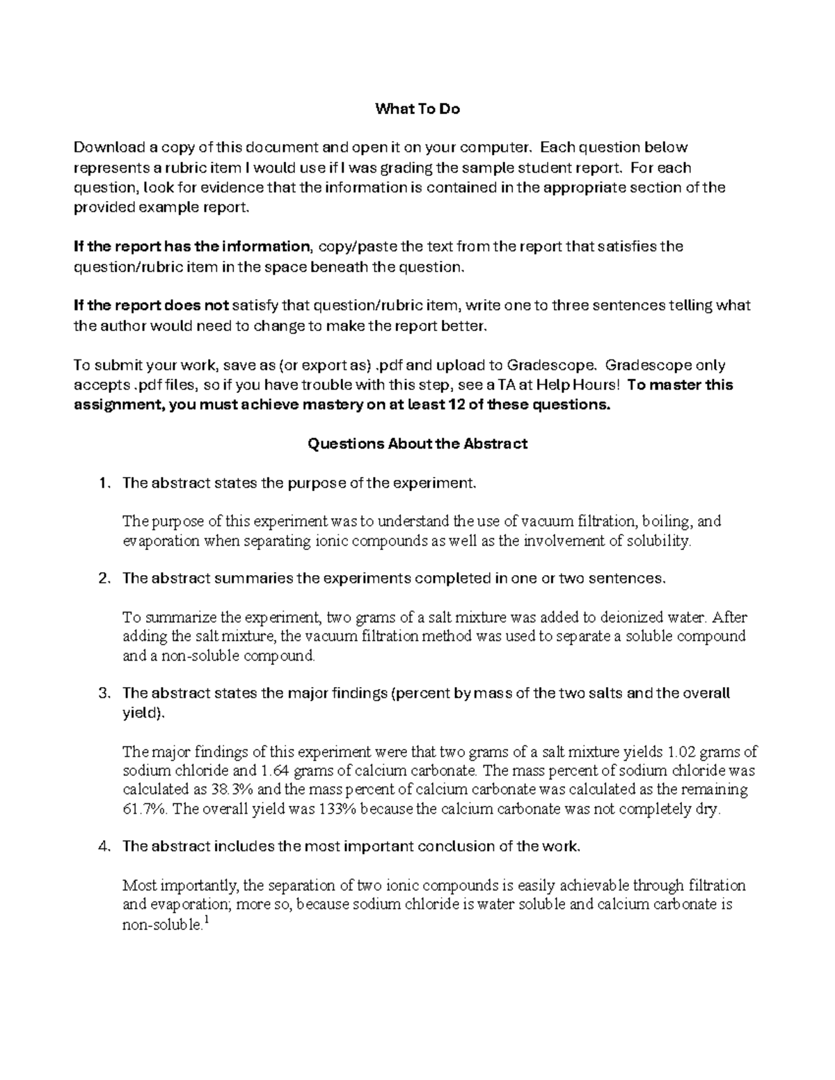 First Writing Assignment - What To Do Download a copy of this document ...