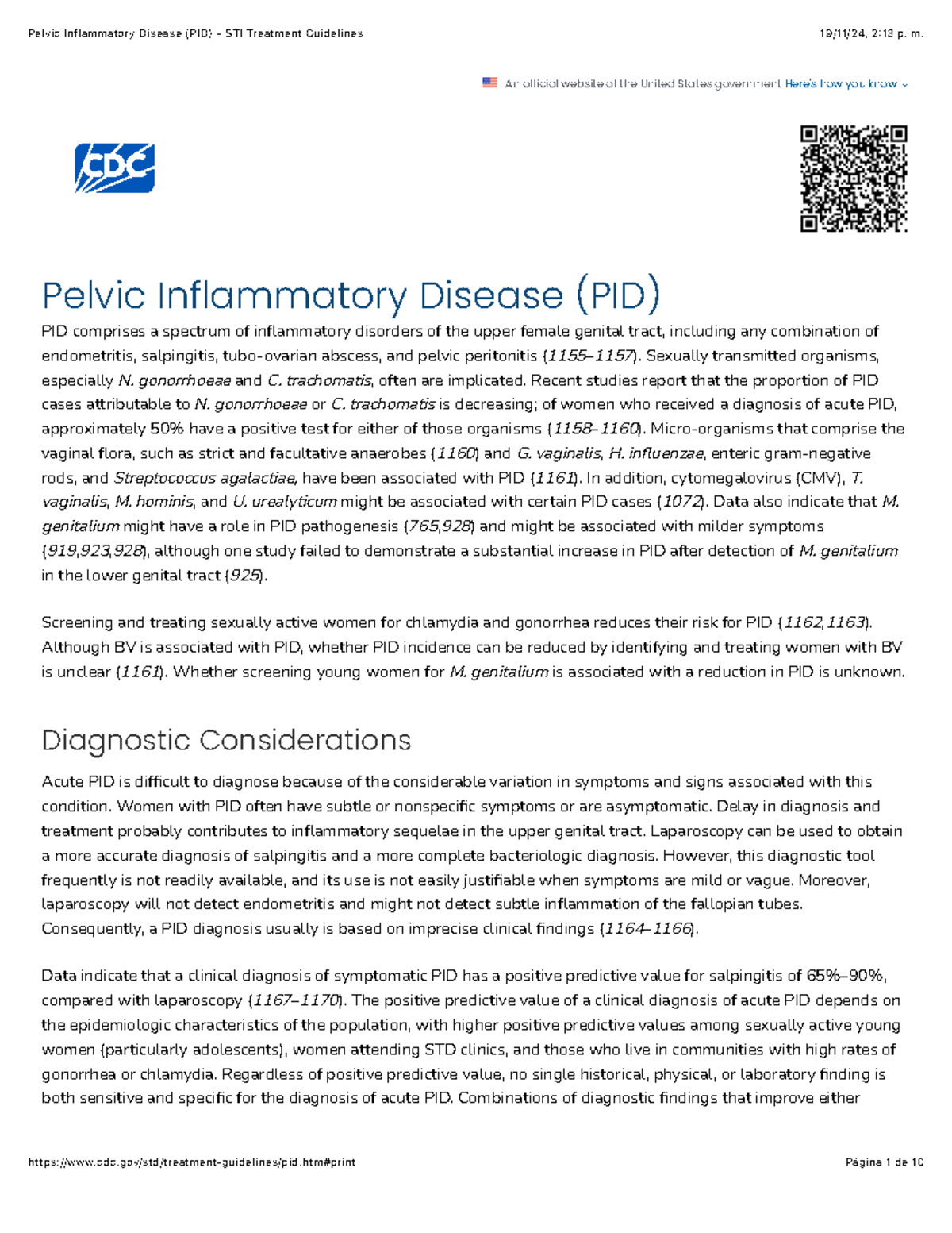 Pelvic Inflammatory Disease (PID) - STI Treatment Guidelines - An ...