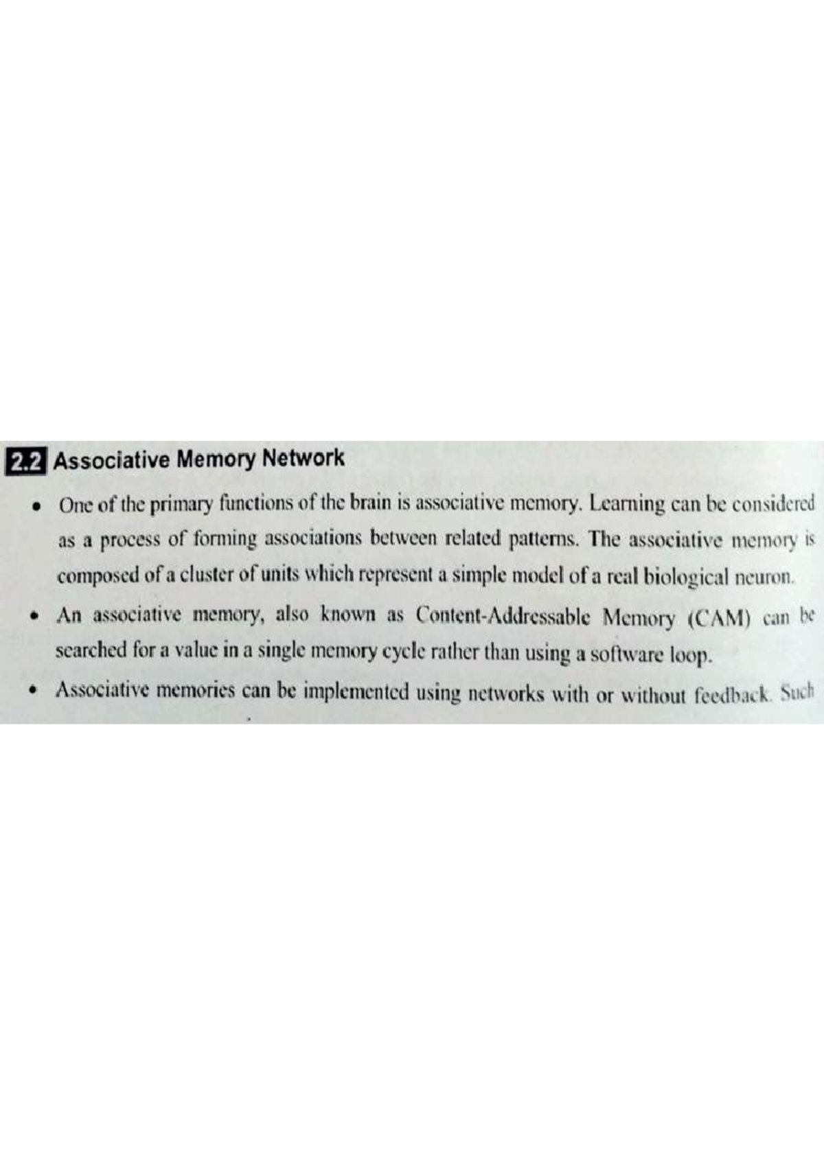 NNDL 13 M - TYHJ - 2 Associative Memory Network One of the primary ...