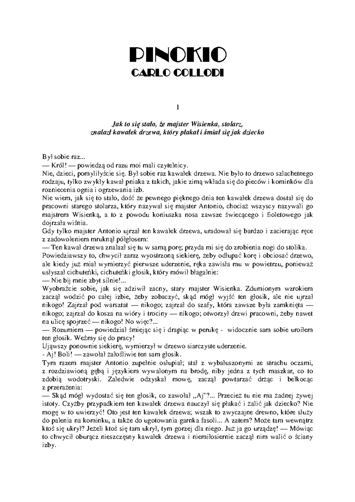 Pinokio - PINOKIOPINOKIOPINOKIOPINOKIO CARLO COLLODICARLO COLLODICARLO ...