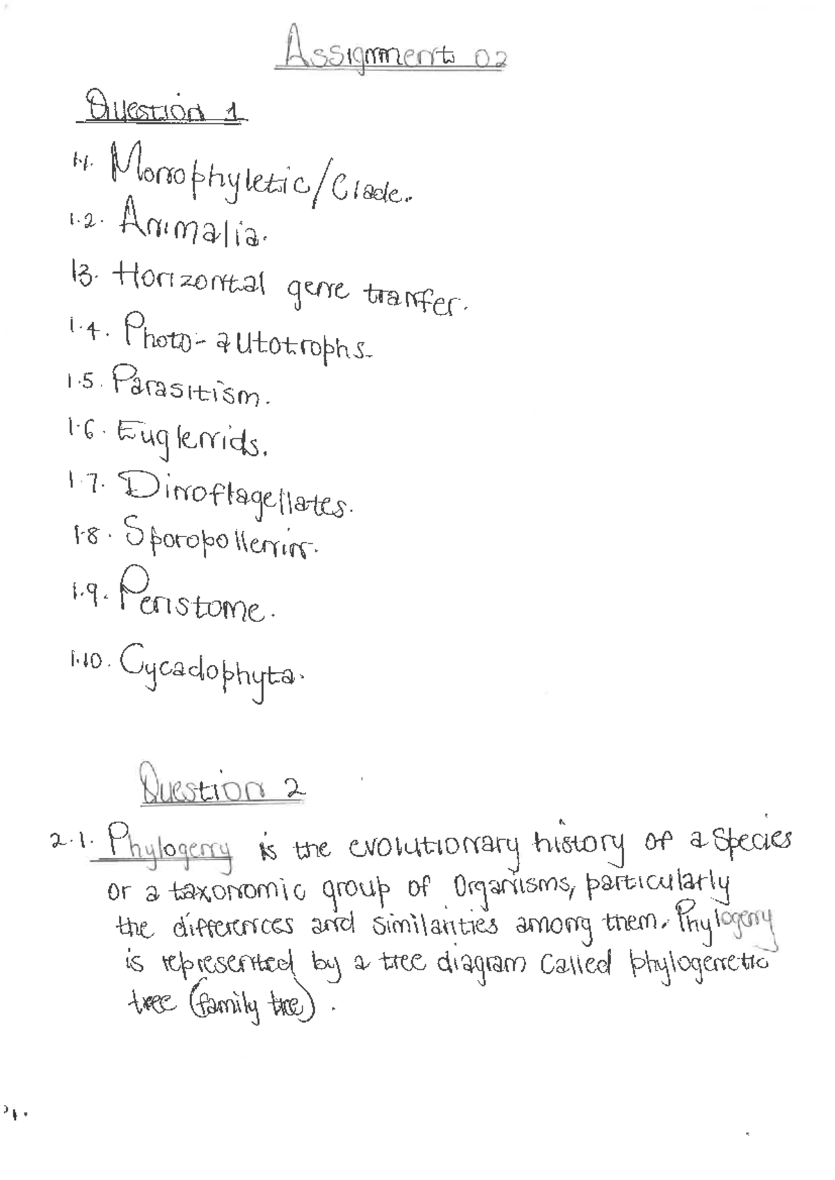 SKM C55824040810460 - How to treat learners - Assignment 02 Question 1 1. 1. Animalia. 13. - Studocu